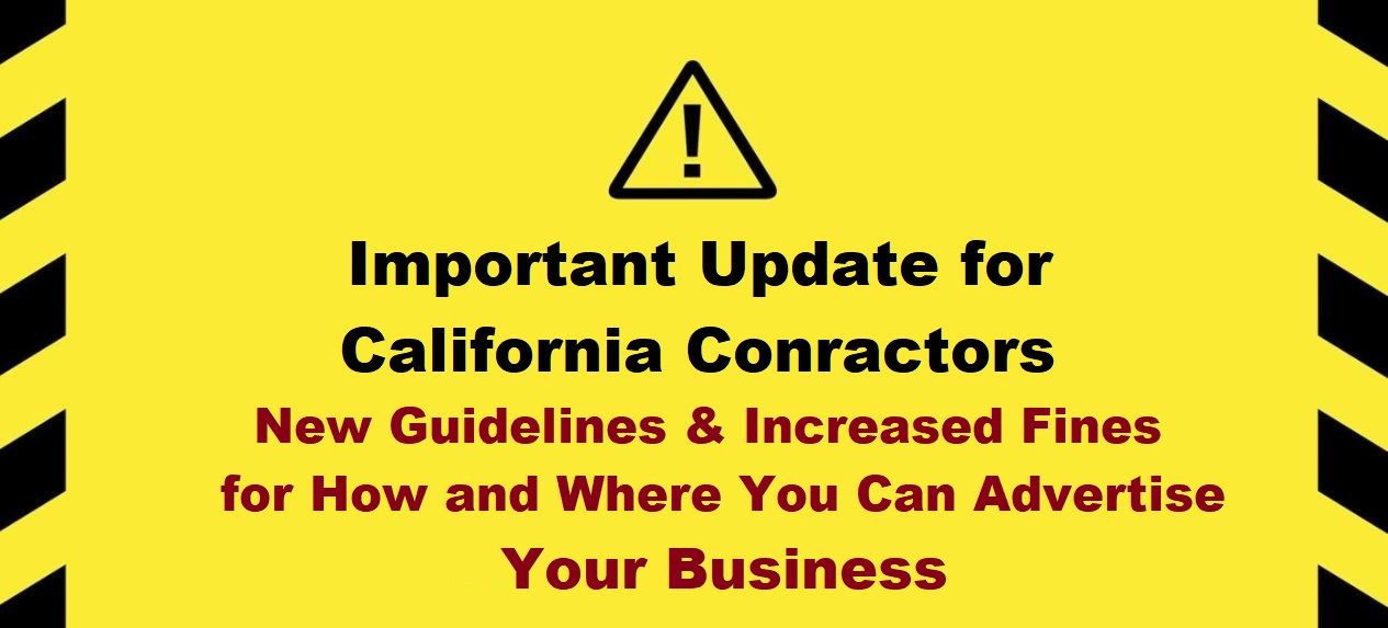 CSLB Advertising Guidelines For Calfornia Contractors Contractors 